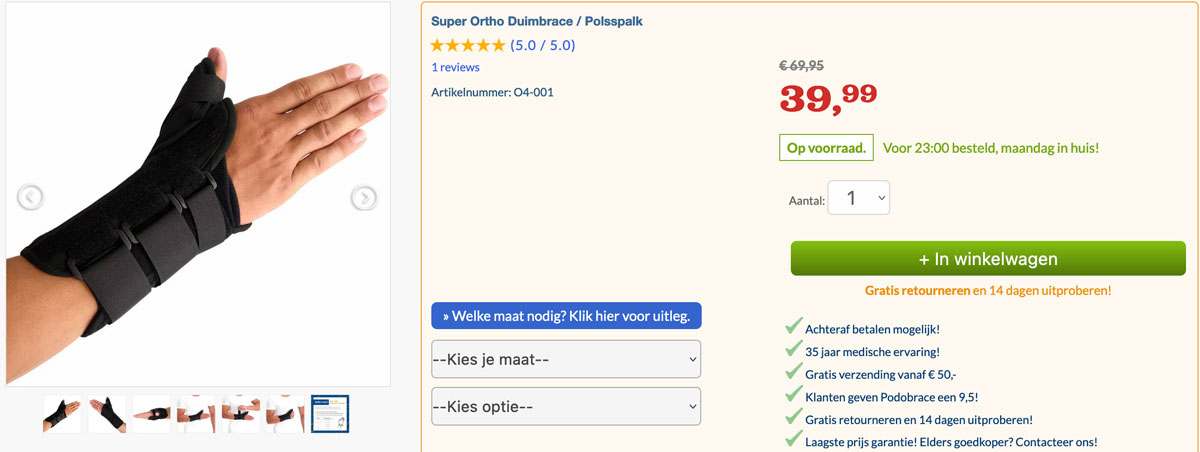 Springvinger Triggerfinger pols » verlichtdepijn.nl